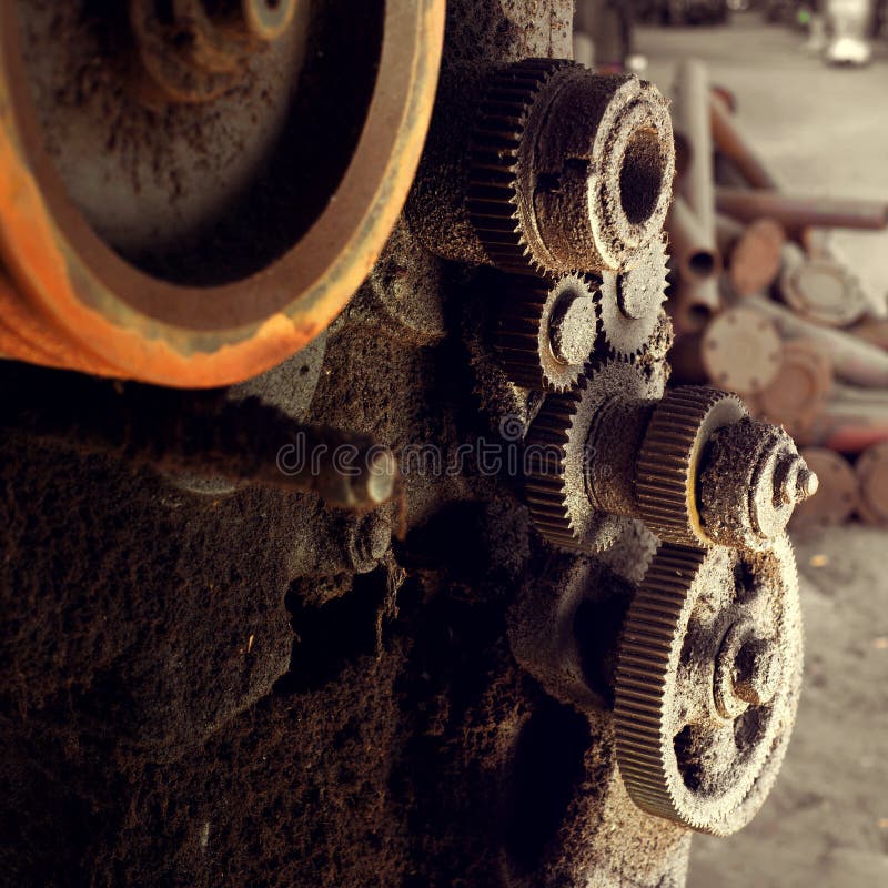 Gears of old machine stock photo. Image of mechanical - 50502168