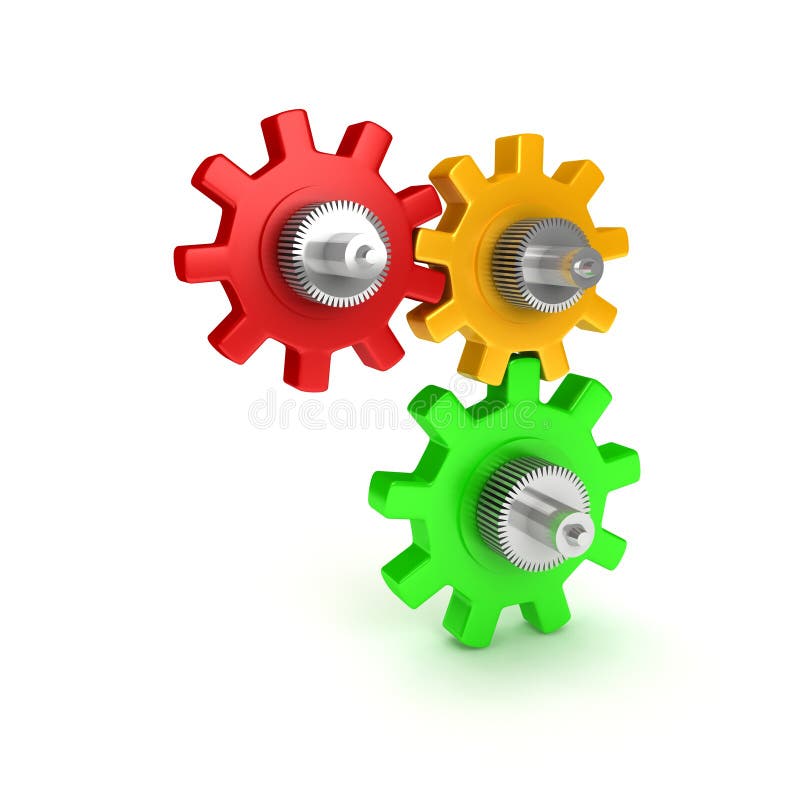Colorful cogs forming gear stock vector. Illustration of connections ...