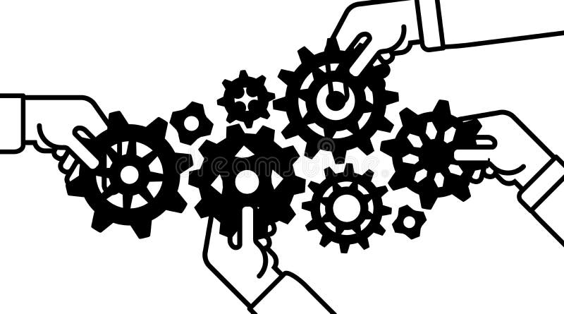 Gears in Progress., Icon, Vector Isolated Illustration Stock Vector ...