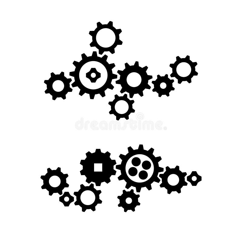 Gears in Progress., Icon, Vector Isolated Illustration Stock Vector ...