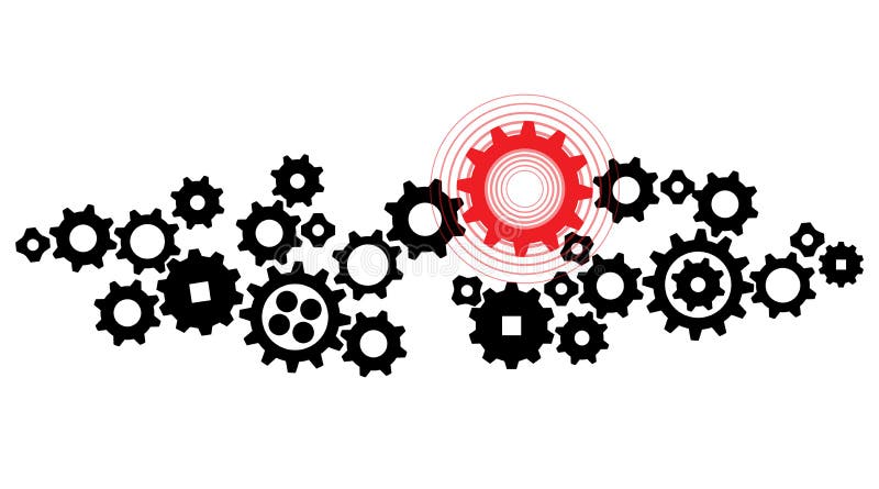 Gears in Progress., Hands, Icon, Teamwork Business Strategy Process ...