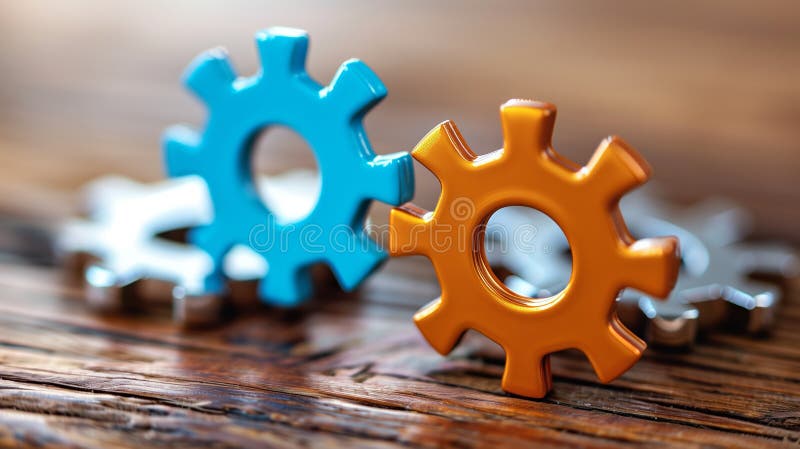 Gears and Puzzle Pieces Fitting Together Symbolizing Effective Change ...