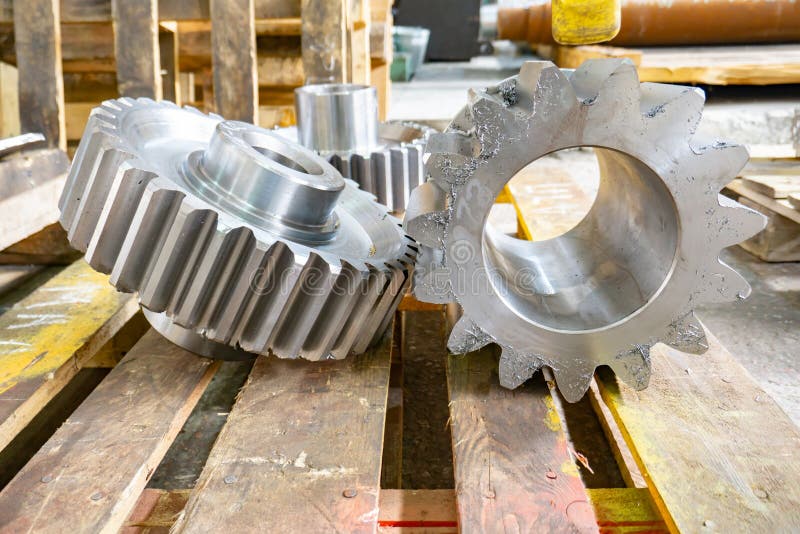 Gears on the Rack after Manufacturing at the Manufacturing Plant. Gear ...