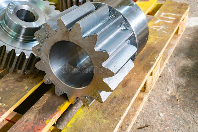 Gears on the Rack after Manufacturing at the Manufacturing Plant. Gear ...