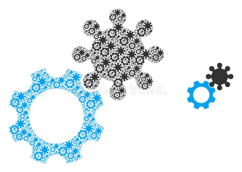 Gears Recursive Icon Mosaic Stock Vector - Illustration of engine ...