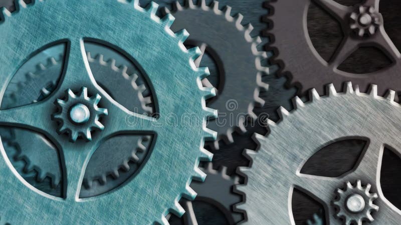 Gears Rotating in a Complex Mechanism Stock Footage - Video of ...