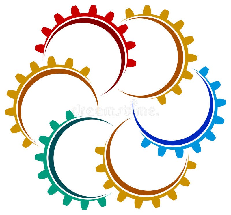 Gears round stock vector. Illustration of efficiency - 40003647