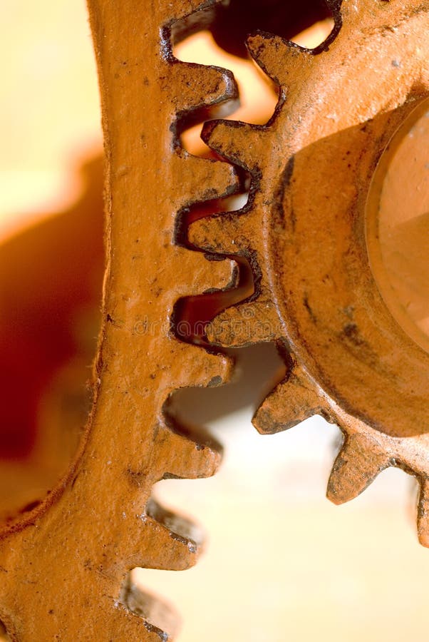 Gears rusty orange stock image. Image of gears, engineering - 51356107