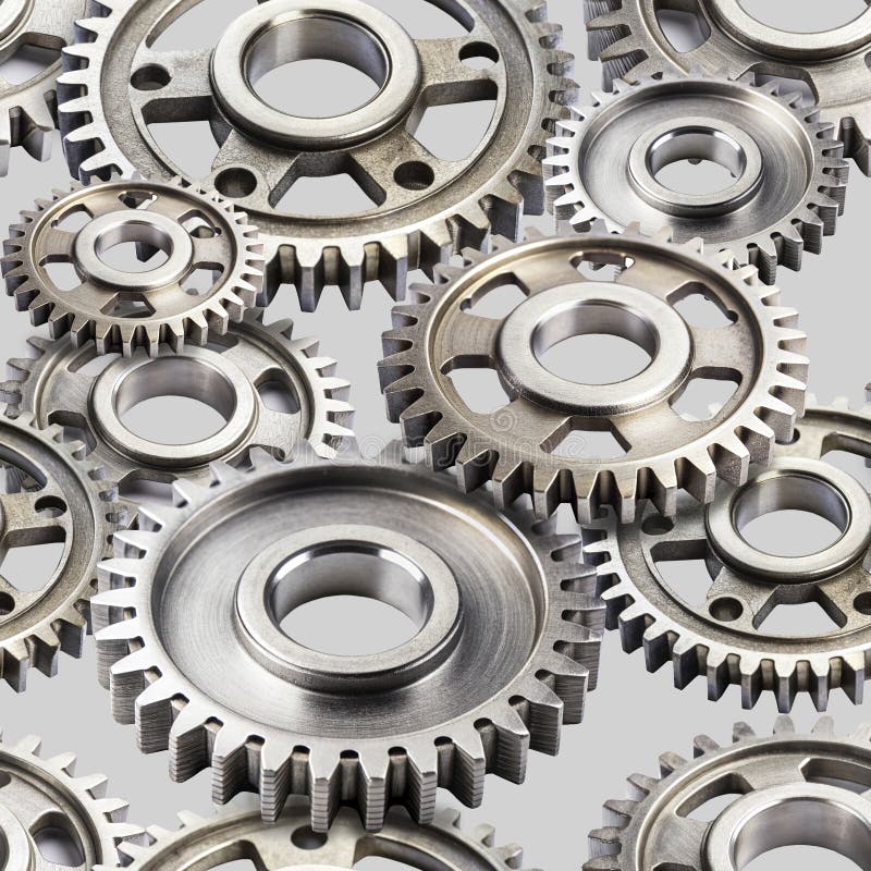 Gears. Seamless Background of Steel Gears Stock Photo - Image of ...