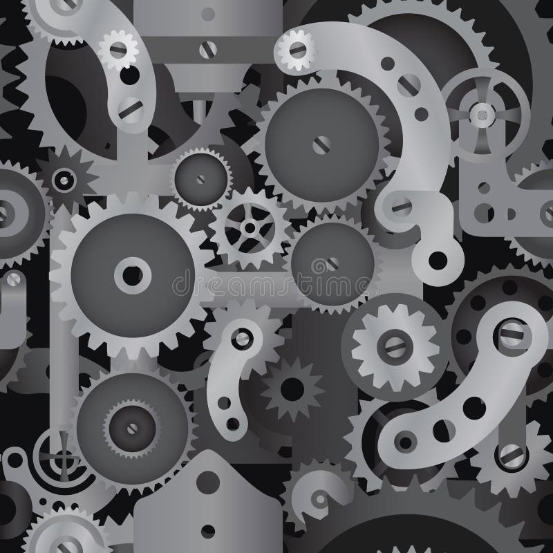 Gears Seamless Pattern. Bright Background for Childrens Textiles ...