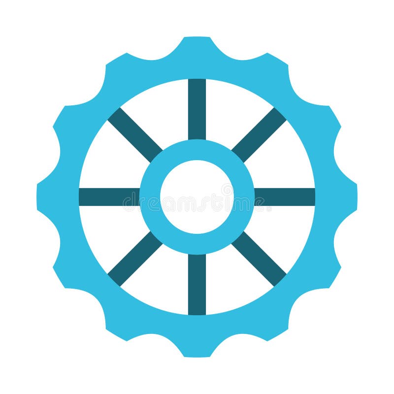 Gears settings flat icon stock illustration. Illustration of technology ...