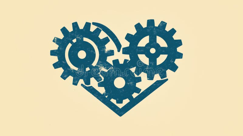 Gears in the Shape of a Heart Symbolize Love, Creativity, Innovation ...
