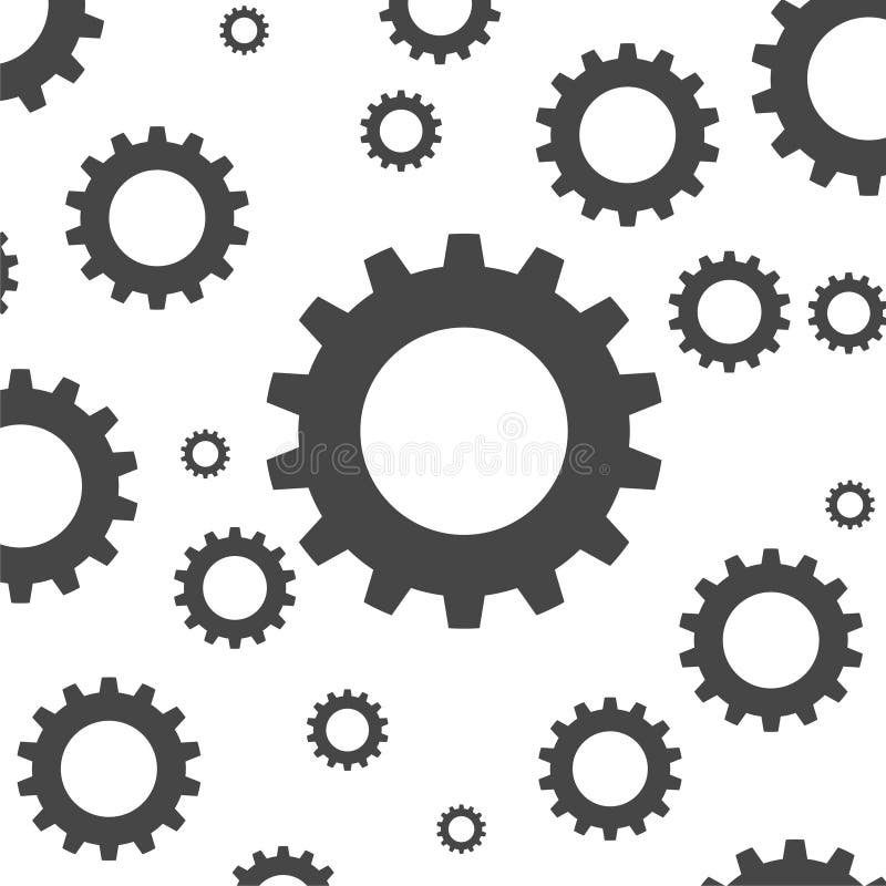Gears Sign Simple Icon on Background Stock Vector - Illustration of ...
