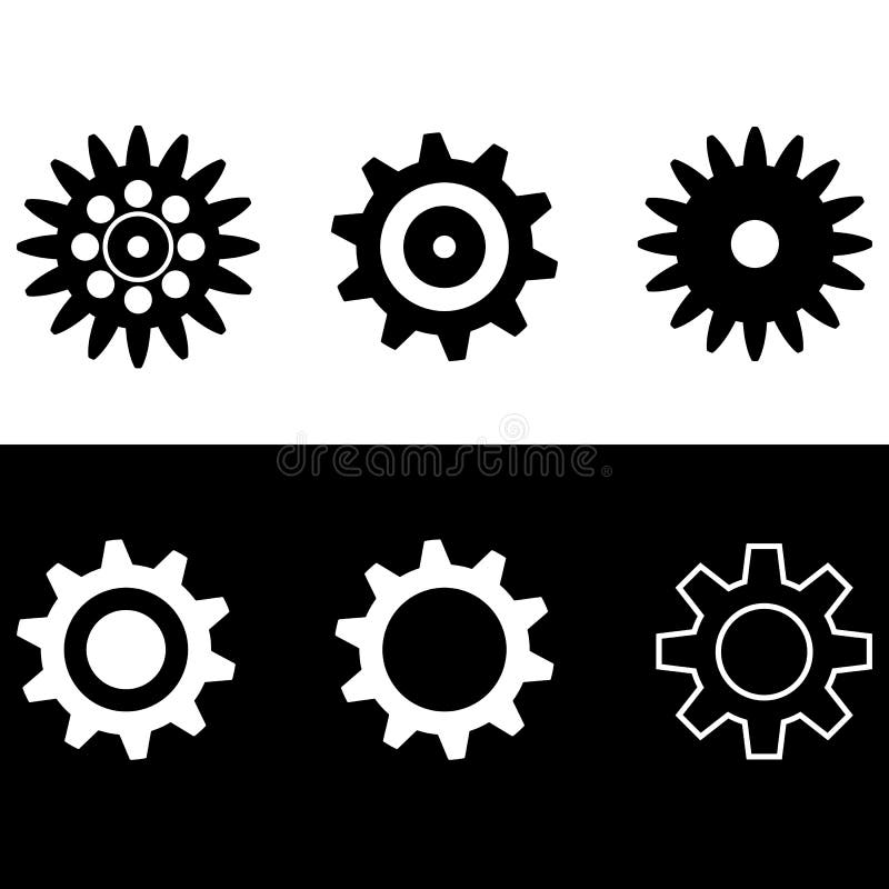 Gears Sign Simple Icon Flat Design. Vector Illustration Stock Vector ...