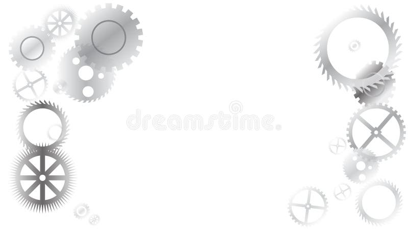 Gears Silver White Background Wallpaper Stock Vector - Illustration of ...
