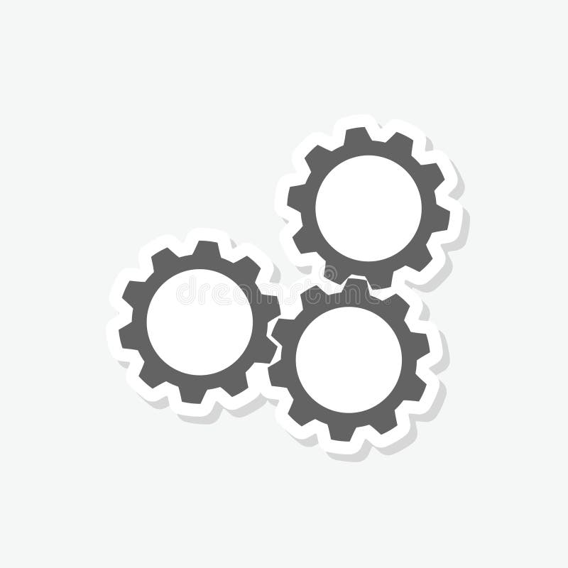 Gears Sign Sticker Stock Illustrations – 547 Gears Sign Sticker Stock ...