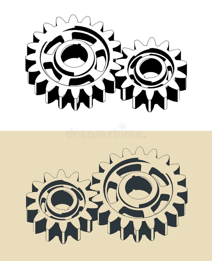 Gears stock vector. Illustration of gear, motion, industry - 308062229
