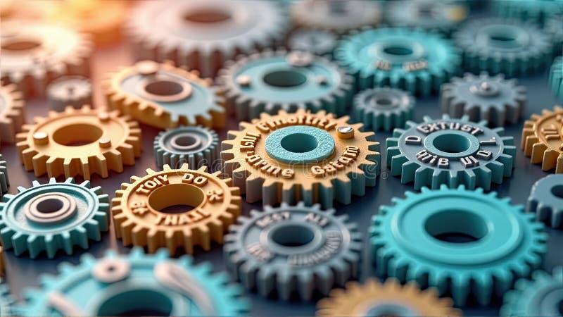 Gears of Success stock illustration. Illustration of cogwheel - 343288027