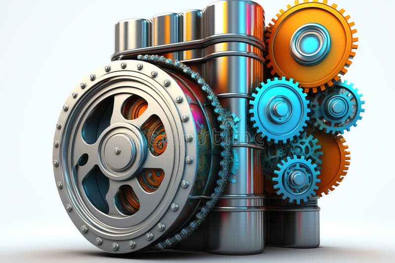 Gears Symbol Database Concept Administration Storage Stock Illustration ...