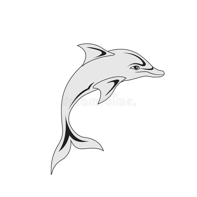 Gears Symbolen Delfin Plan Stil Vektor Illustrationer - Illustration av ...