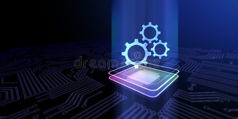 Gears Symbolizing Automation and Mechanical Efficiency Illustrated on a ...