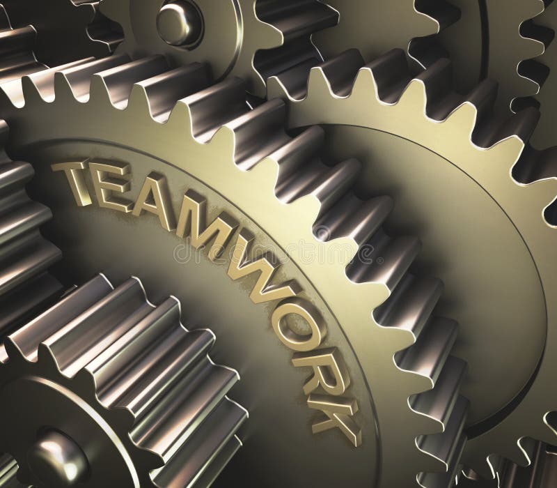 Gears Teamwork stock illustration. Illustration of industrial - 56380221