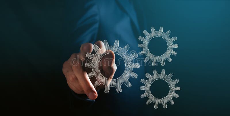 Gears on Technology and Innovation Concept Stock Illustration ...