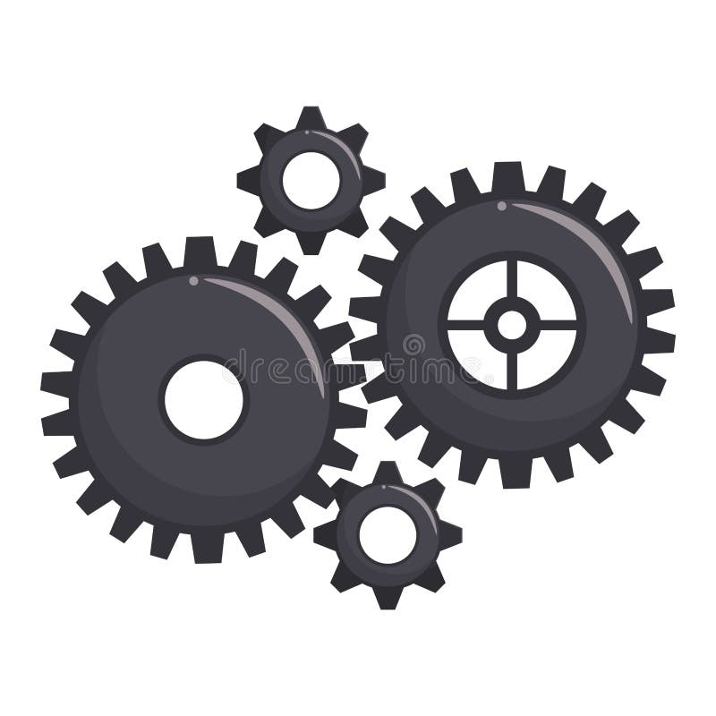 Gears Technology Support Industry Cartoon Stock Vector - Illustration ...