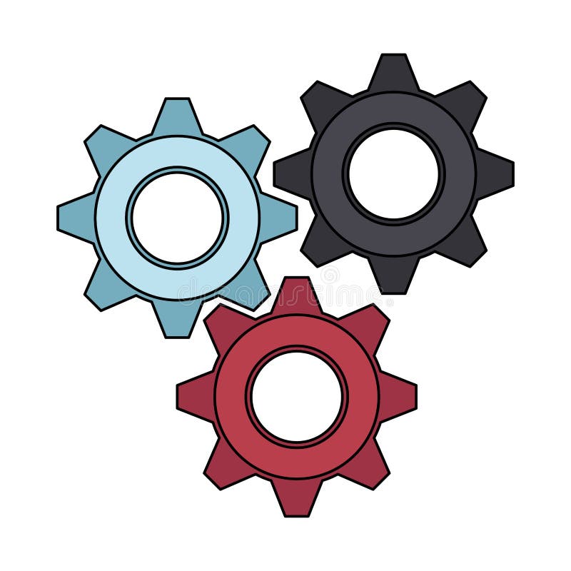 Gears Technology Support Industry Cartoon Stock Vector - Illustration ...