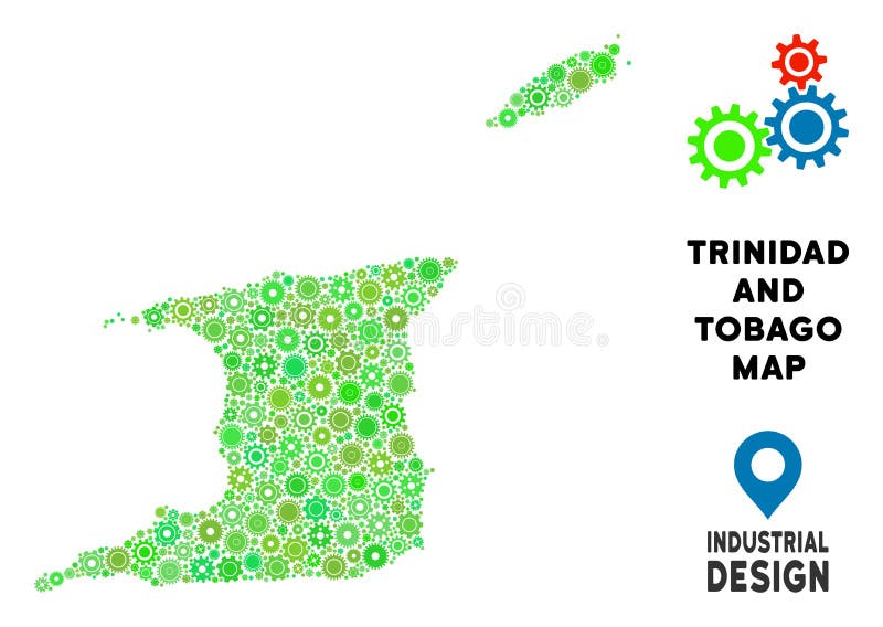 Gears Trinidad and Tobago Map Mosaic Stock Vector - Illustration of ... Gears Trinidad and Tobago Map Mosaic Stock Vector - Illustration of ...