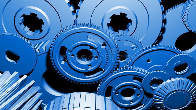 Gears Turning (3D Animation) Stock Footage - Video of white, loopready ...
