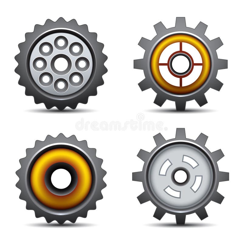 Gears stock vector. Illustration of front, orange, vector - 37430935