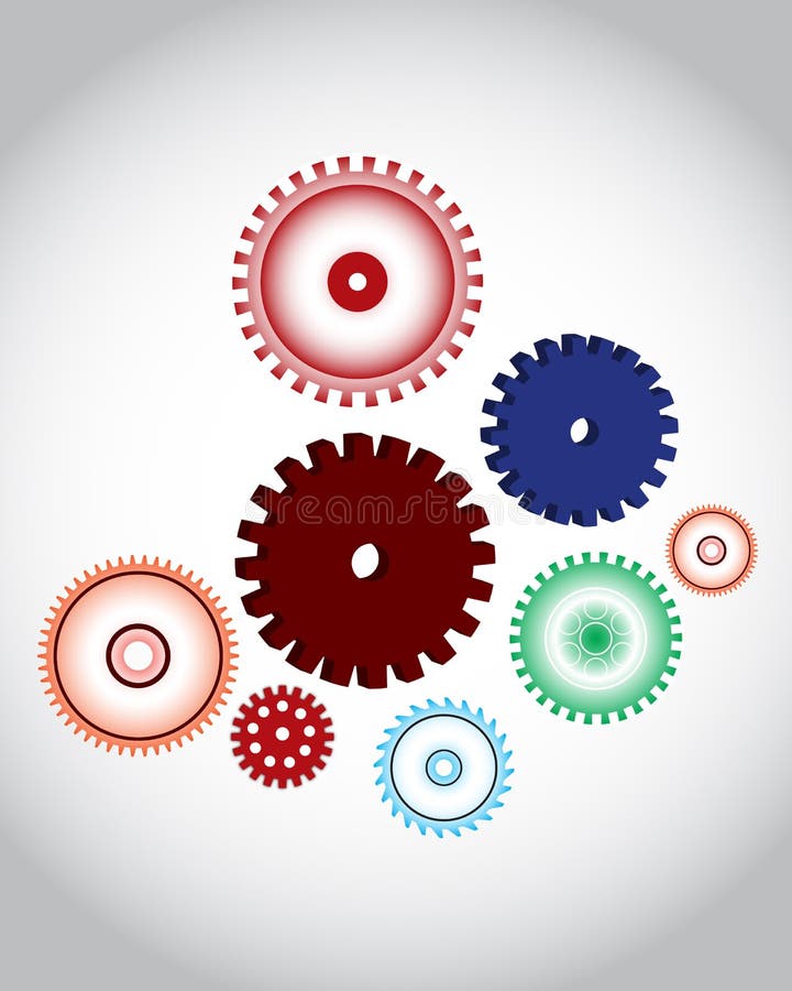 Gears stock vector. Illustration of color, gears, element - 42184799
