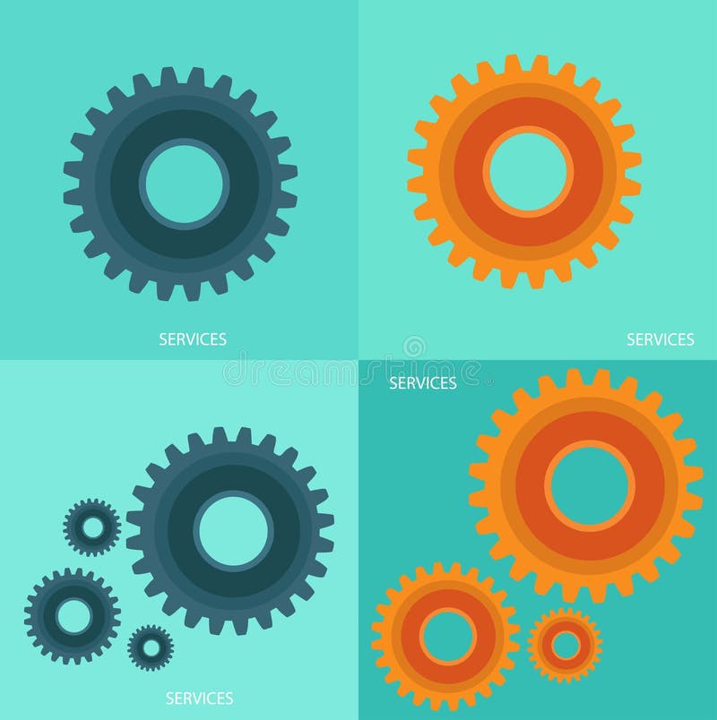 Gears stock vector. Illustration of industrial, sign - 56653052