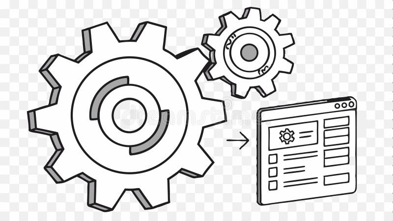 Gears and Website Design, Technology Concept, Web Development, Digital ...