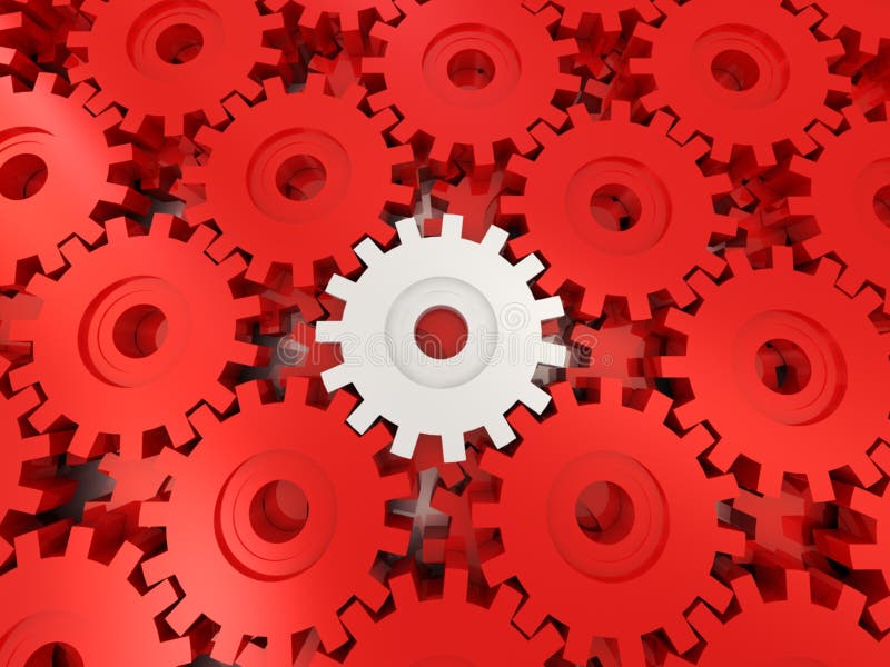 Red gears stock illustration. Illustration of clockwork - 82227