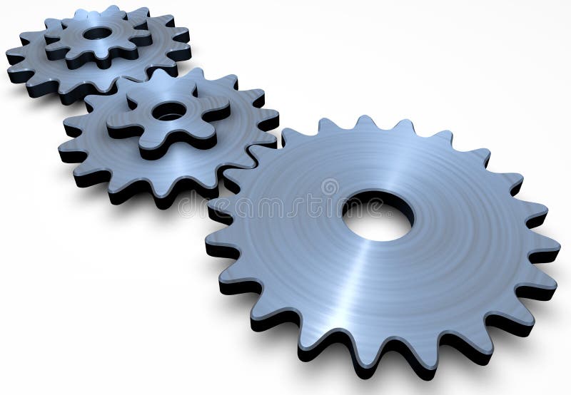Gears on a White Background Stock Illustration - Illustration of ...