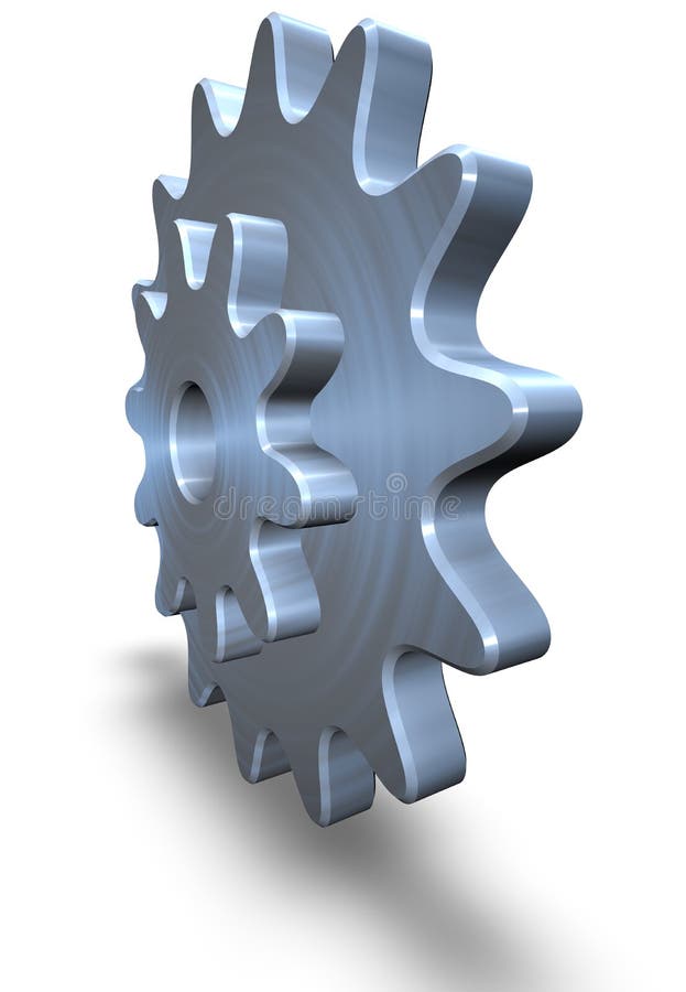 Gears on a White Background Stock Illustration - Illustration of ...