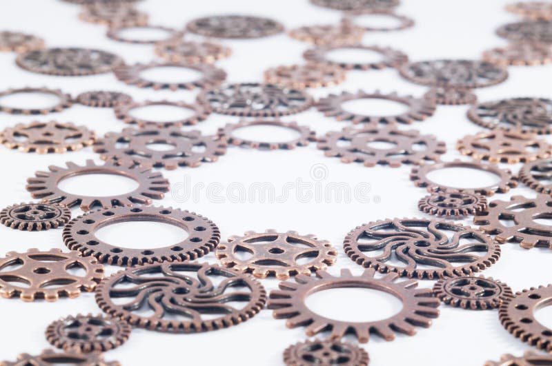 Gears on white background stock photo. Image of conceptual - 121818488
