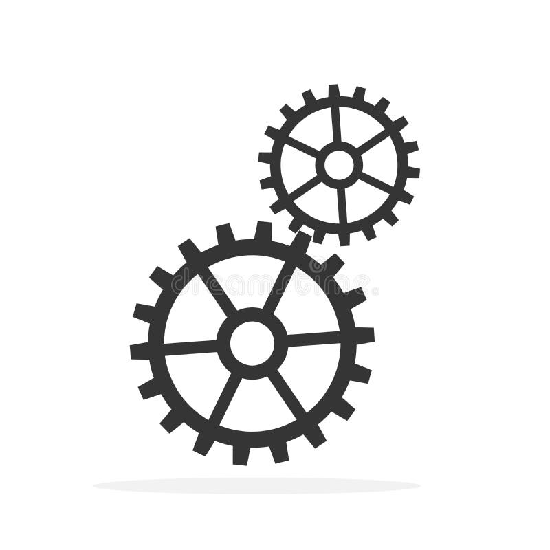 Vector Gear Reload Icon with Arrow Stock Illustration - Illustration of ...