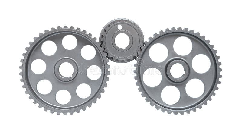 Gears on a White Background. Stock Photo - Image of steel, machine ...