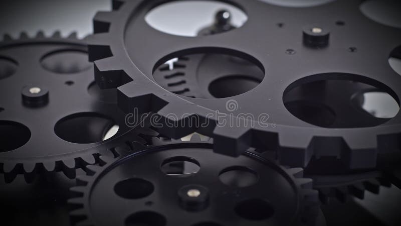 Gears Working Perfectly in Teamwork and Responsibility Stock Footage ...