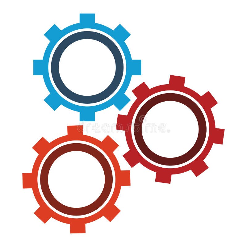 Gears Working Symbol Scribble Stock Vector - Illustration of ...