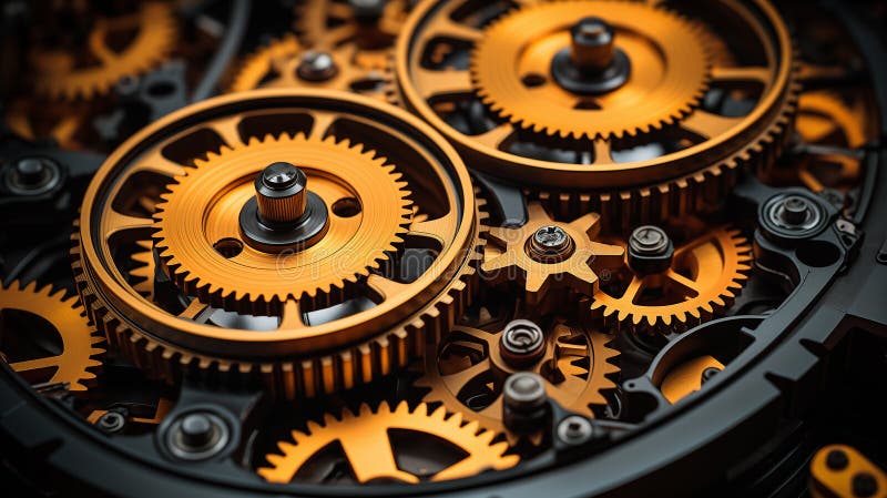 Gears Working Together Represent a Unity Ai Generated Stock ...