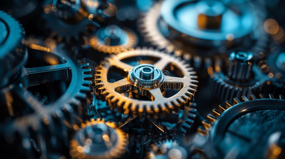 Gears Working Together System, Success Progress Improvement Development ...