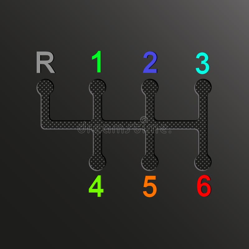 Six Speed Gear Vector Illustration Stock Illustrations – 31 Six Speed ...