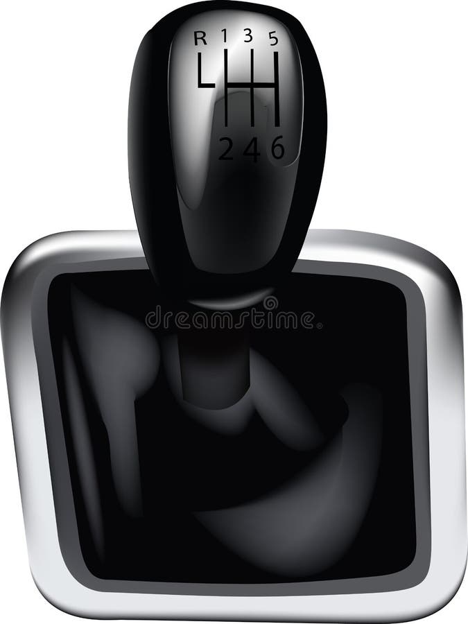 Gearshift Car Knob To Adjust the Speed Stock Vector - Illustration of ...
