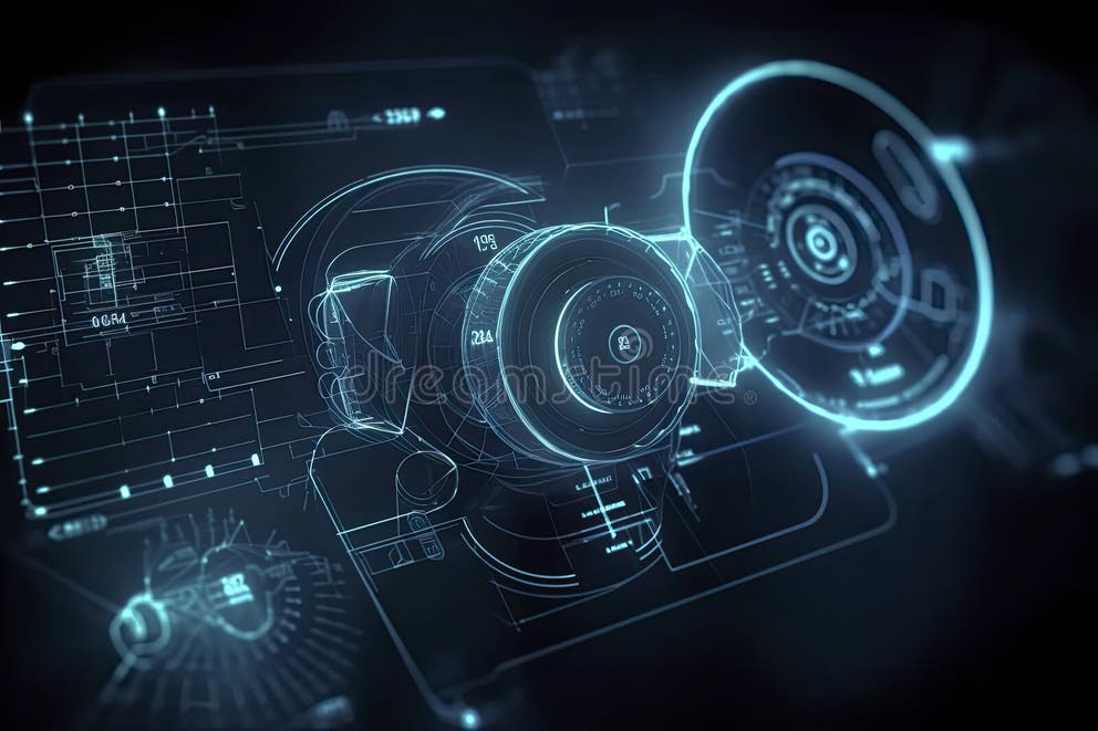 Gearshift Engineering Mechanism Design Concept with a Computer Code Blueprint Stock Illustration ...