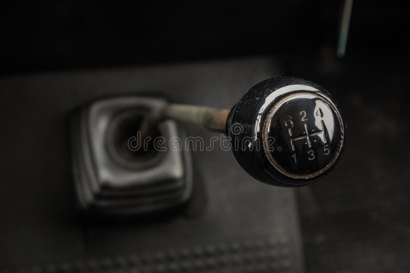 Gearstick of an old van stock image. Image of automotive - 187805831