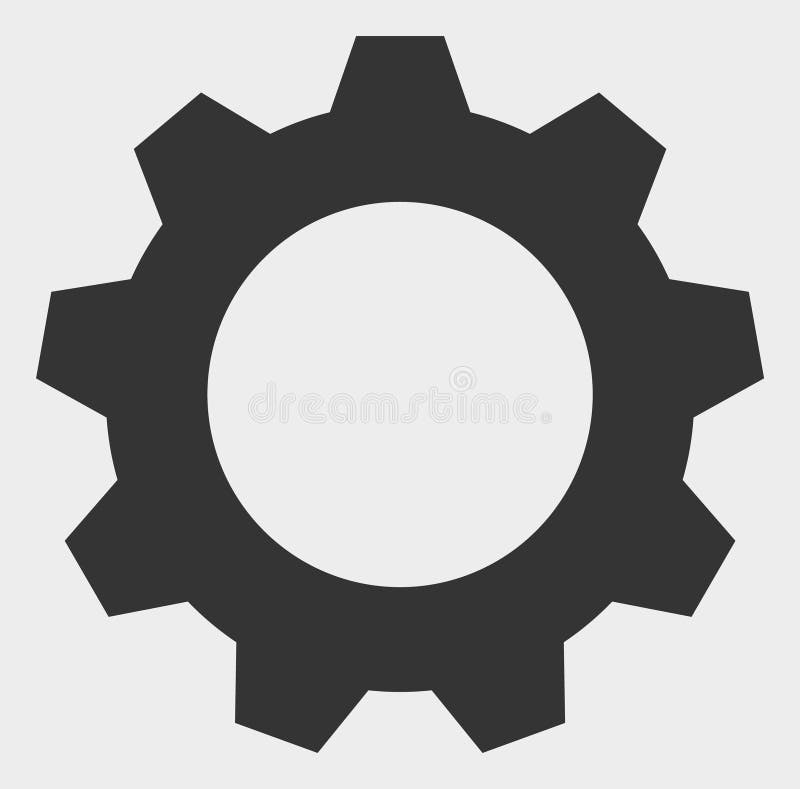 Gearwheel Vector Icon Illustration Stock Vector - Illustration of ...